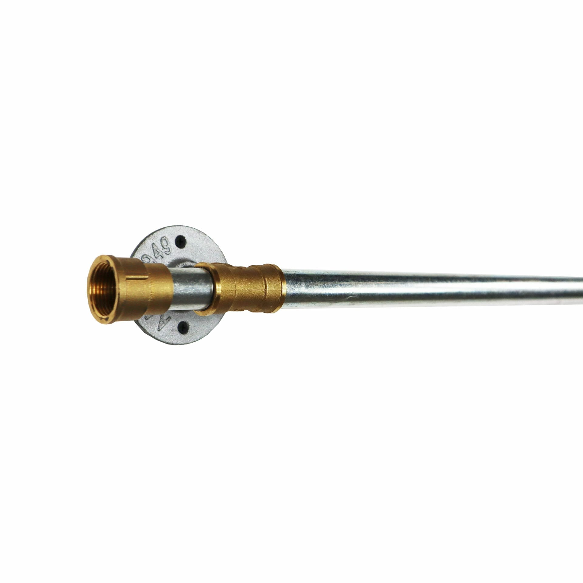 Finial Style Curtain Pole Industrial Silver Steel And Brass Pipe